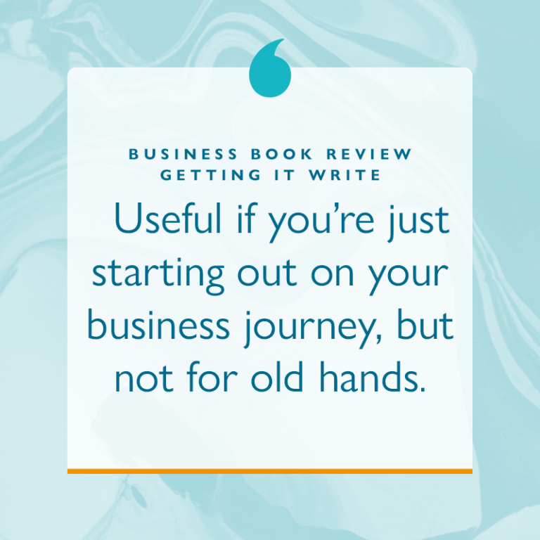 Business Book review: Getting it Write - Peppis Designworks